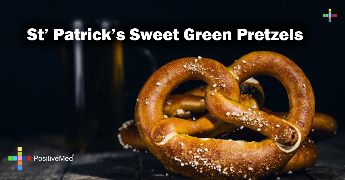 St' Patrick's Sweet Green Pretzels