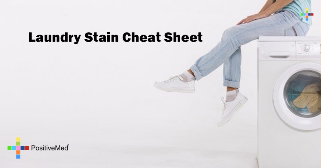 Laundry Stain Cheat Sheet - PositiveMed